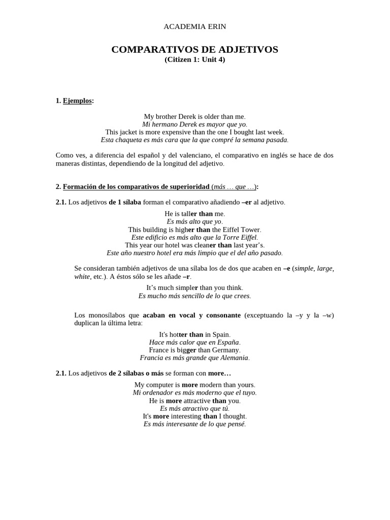 Comparativos | PDF | Lingüística