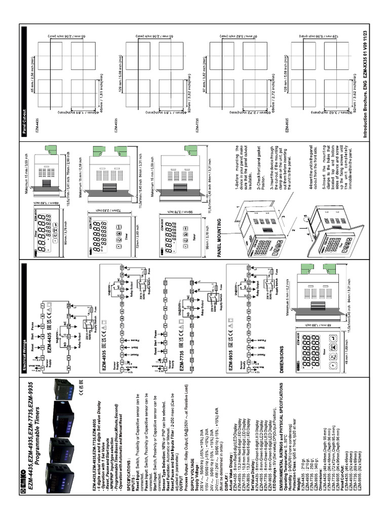 Programmable Timers EZM-XX35 - Manual V09 - EN | PDF
