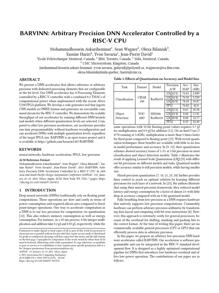 RISC_ACC | PDF | Deep Learning | Central Processing Unit