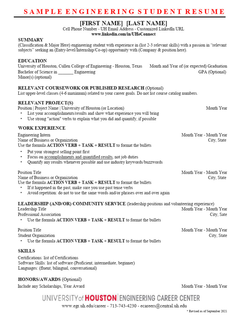 Sample-Resume-Fall-2021 | PDF | Verb | Linguistics