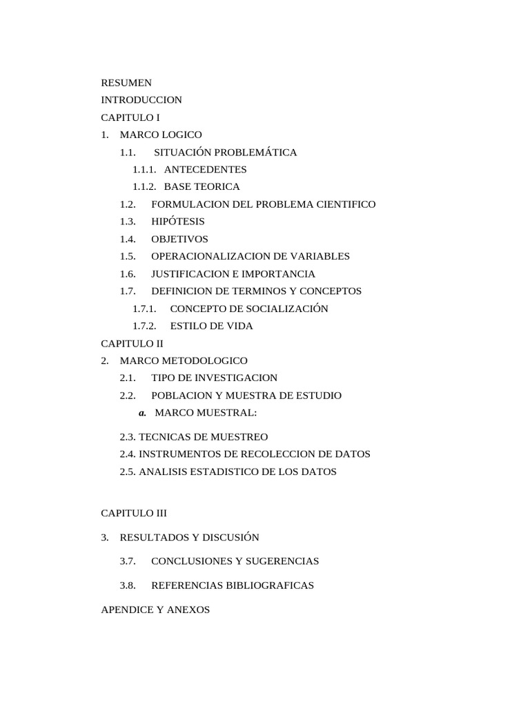 Indice Tesis Final | PDF