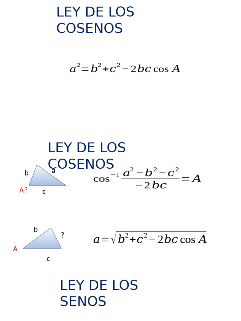 Ley de Los Senos | PDF | Funciones trigonométricas | Medida Geométrica