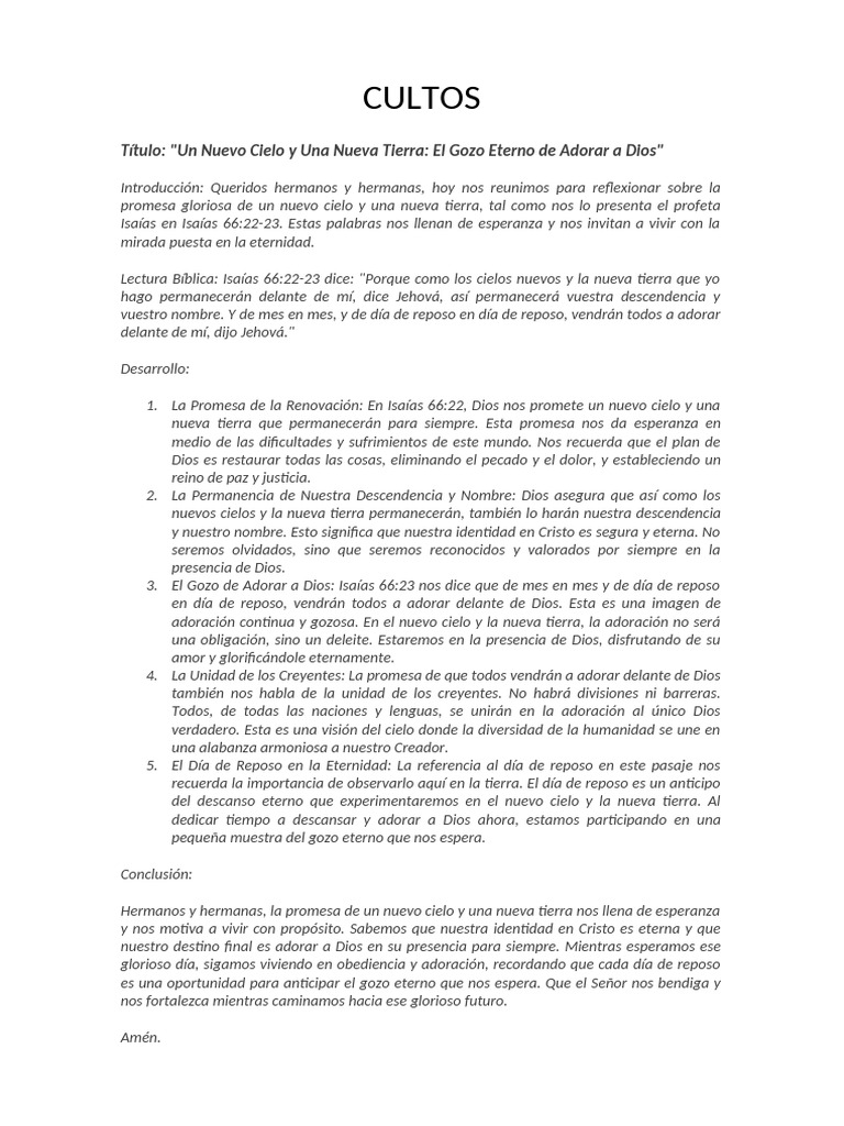 CULTOS | PDF | Dios | Amor