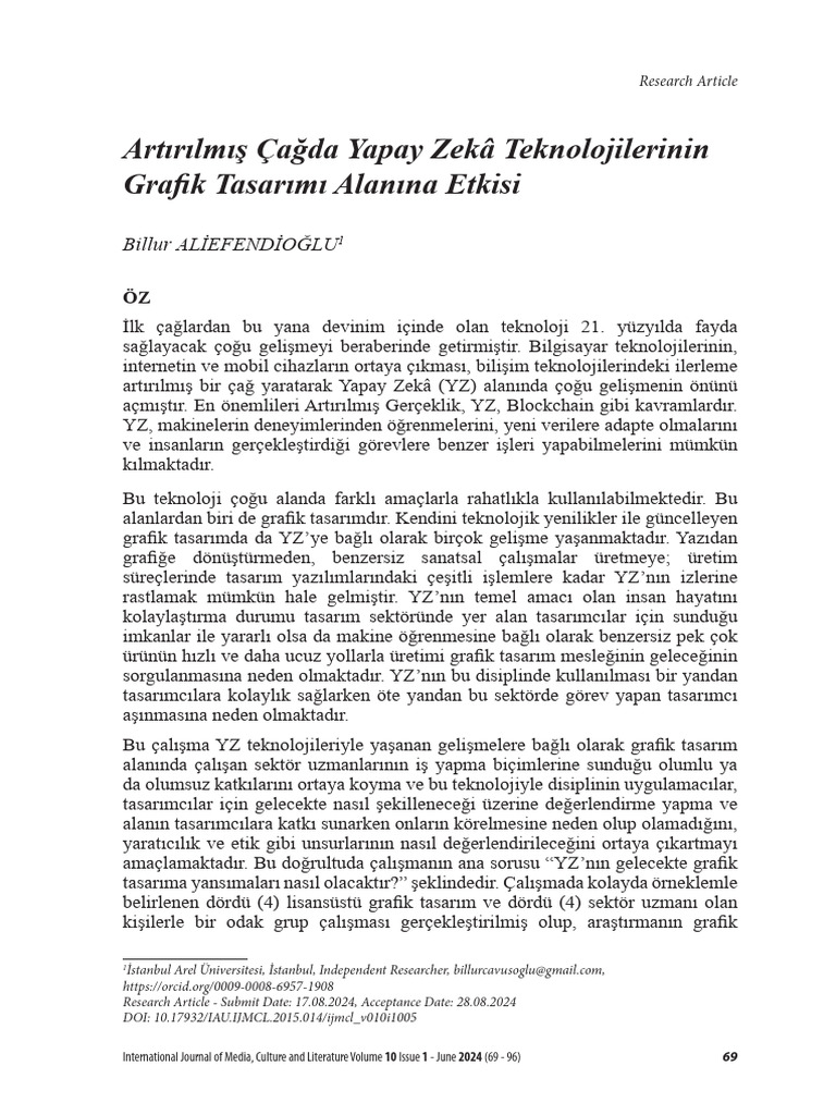 ARTIRILMI__ __A__DA YAPAY ZEK__ TEKNOLOJ__LER__N__N GRAF__K TASARIMI ALANINA ETK__S__[#1534876 ...