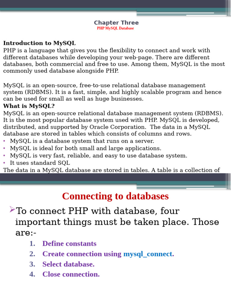 Chapter 3 & 4 | PDF | Databases | Http Cookie