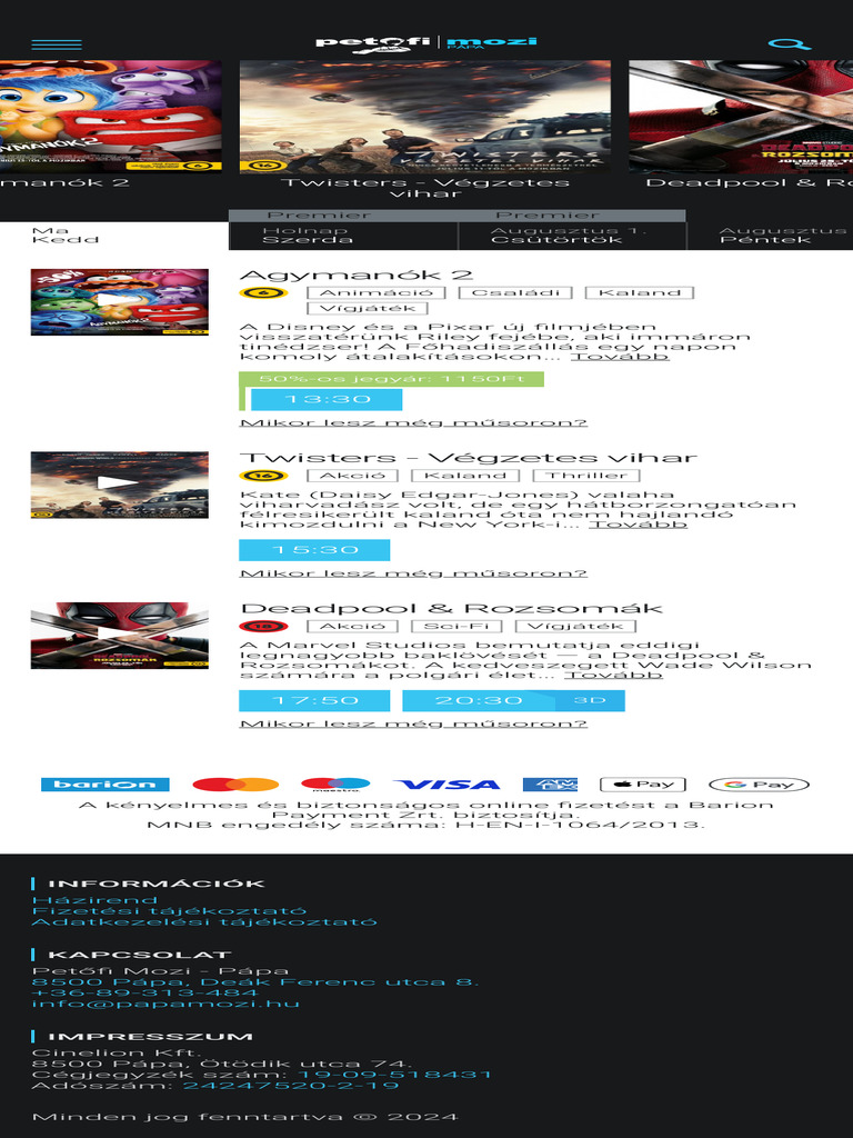 Petőfi Mozi - Pápa | PDF