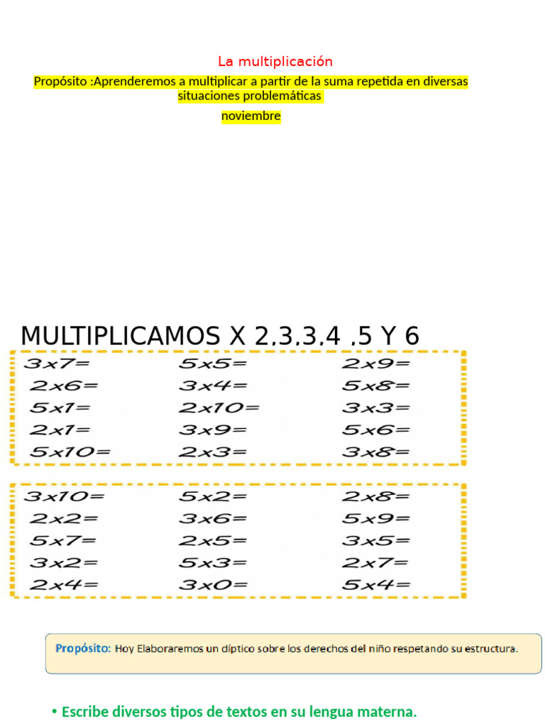 Multiplicación para 2do Grado B | PDF