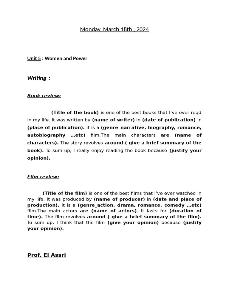 book and film review | PDF