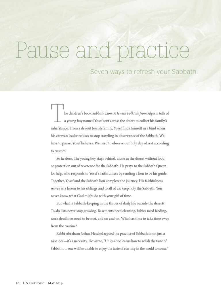 Pause and Practice 7 Ways To Refresh Your Sabbath | PDF | Christian ...