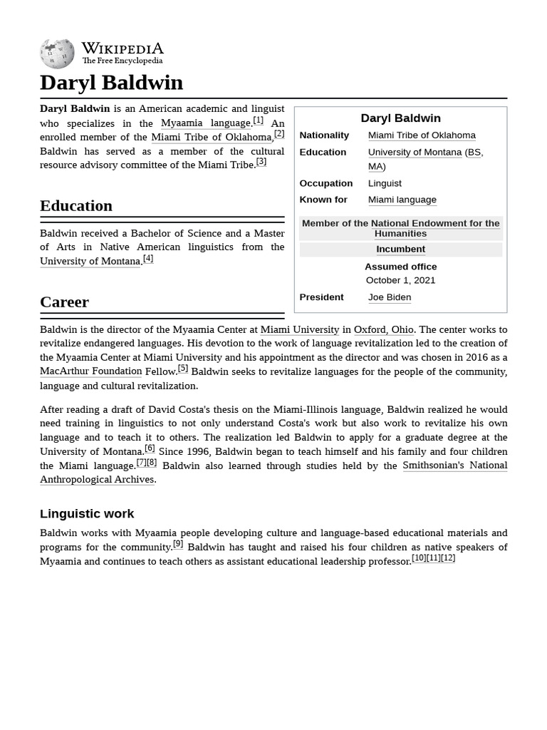 Daryl_Baldwin | PDF | Cultural Assimilation