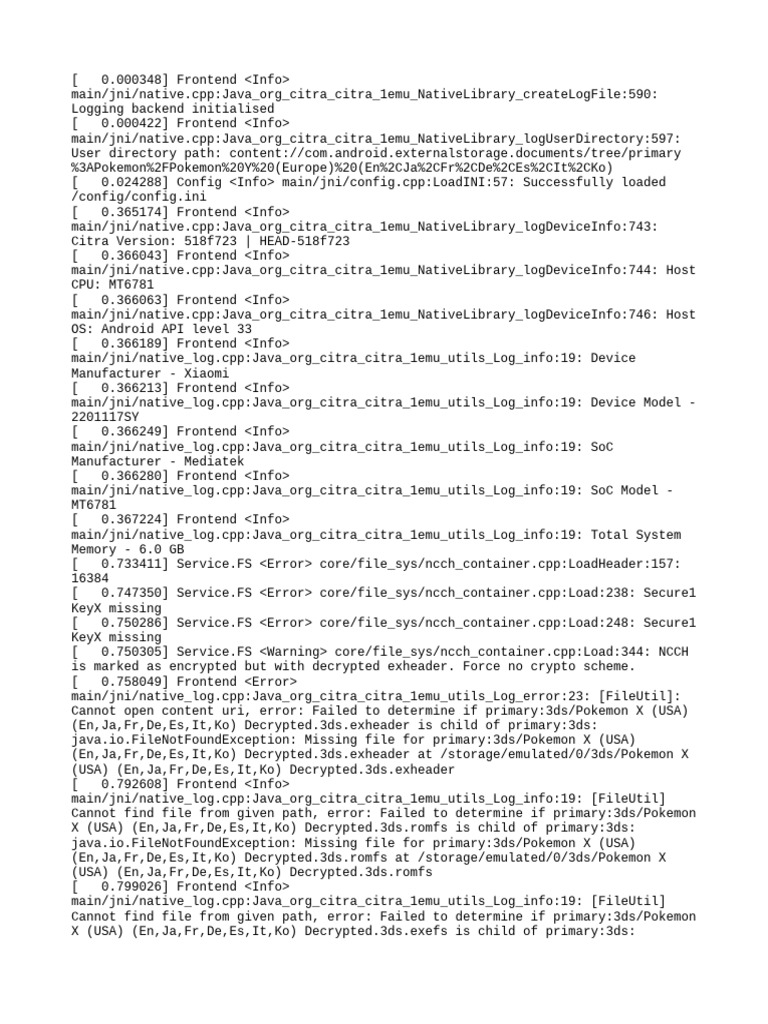 Citra Log | PDF | Computing | Computer Architecture