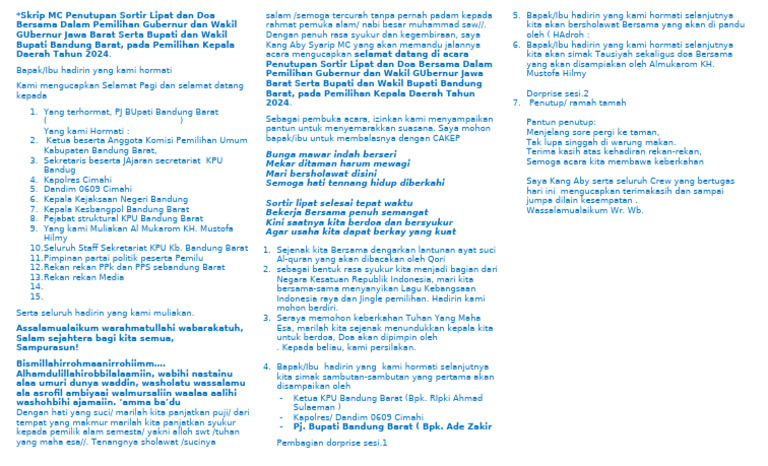 rundown mc sorlip | PDF