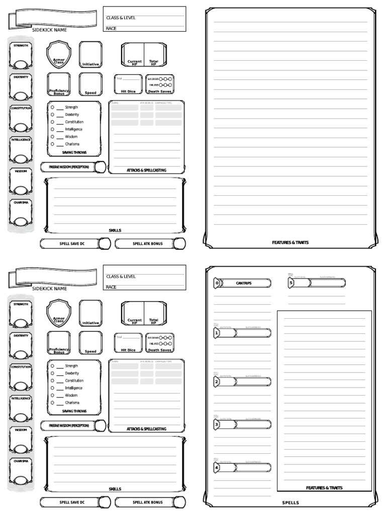 3155585-Sidekick Character Sheet (Form Fillable) v1 | PDF