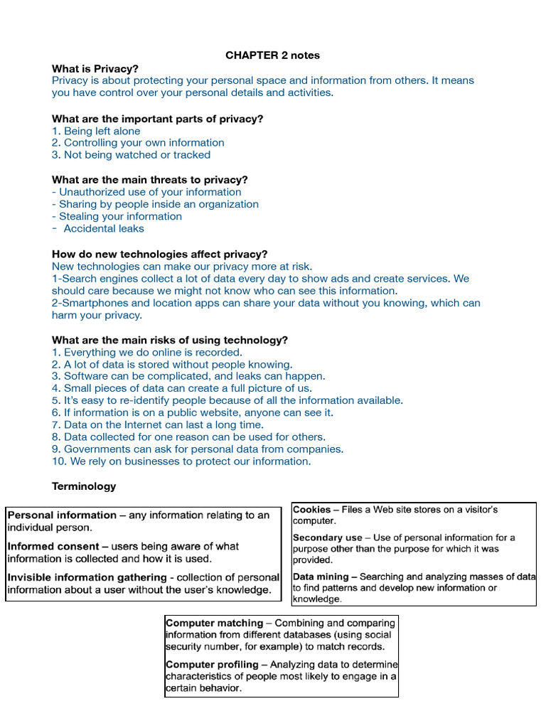 Chapter 2 Ethics Pdf Privacy Internet Privacy