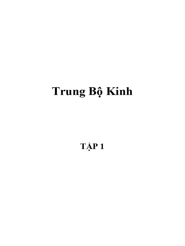 Kinh Trung Bo Kinh 1 | PDF