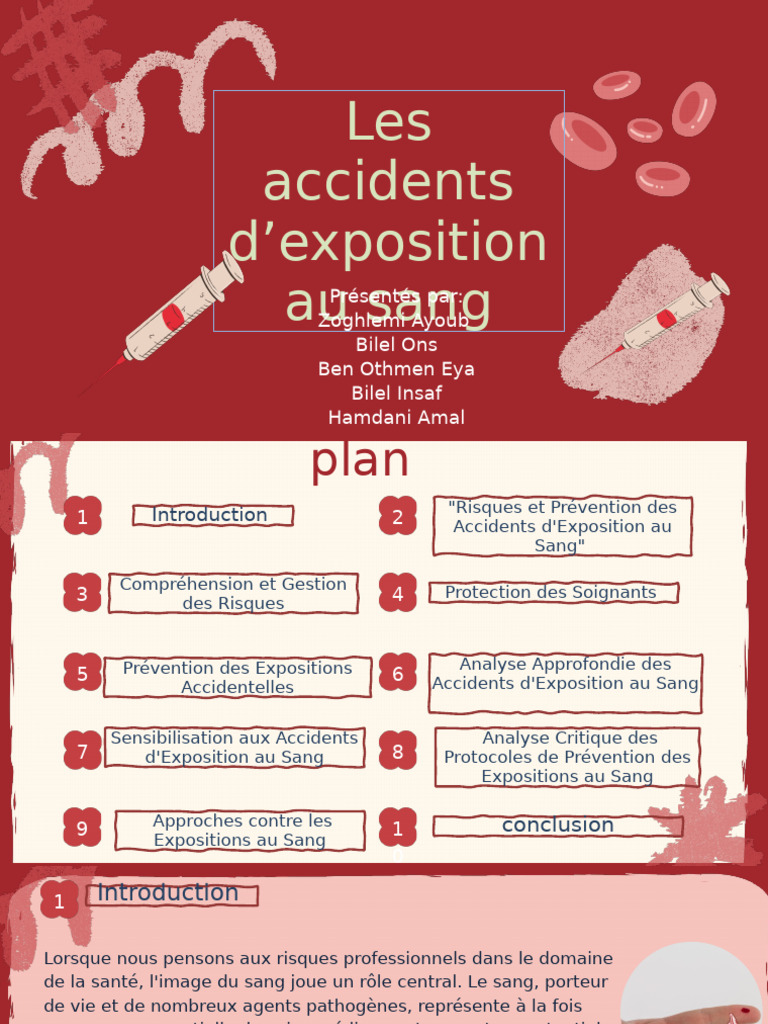 Prévention des Accidents d'Exposition au Sang | PDF | Infection | Risque