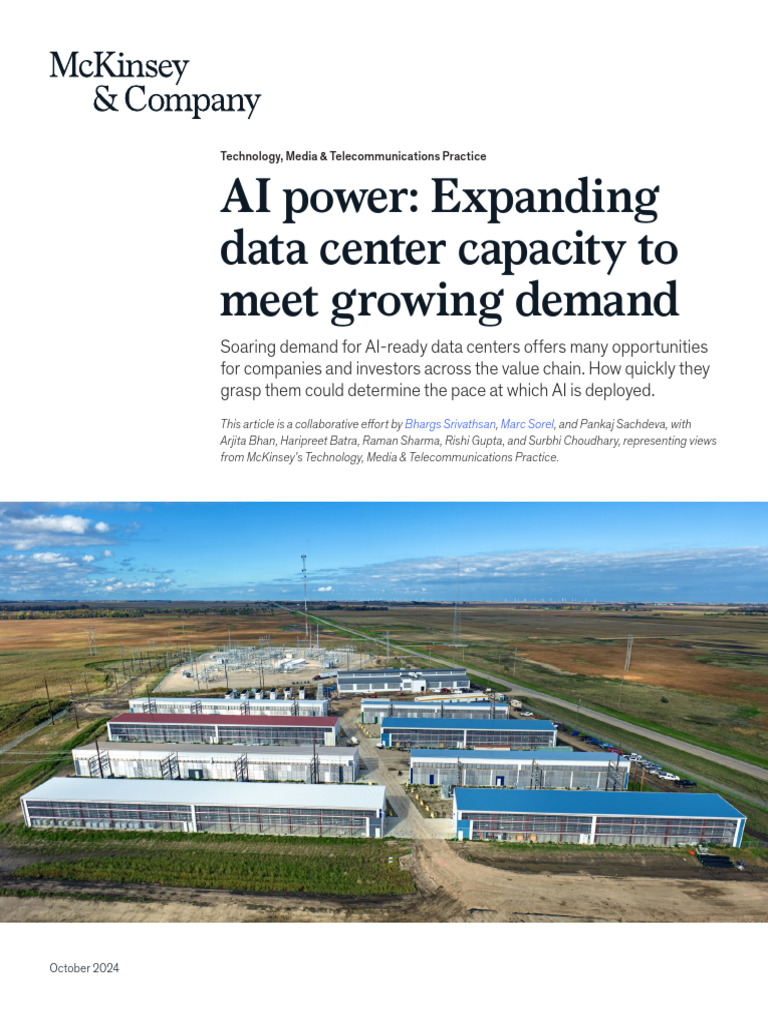 McKinsey - AI Power - Expanding Data Center Capacity To Meet Growing Demand | PDF | Data Center ...