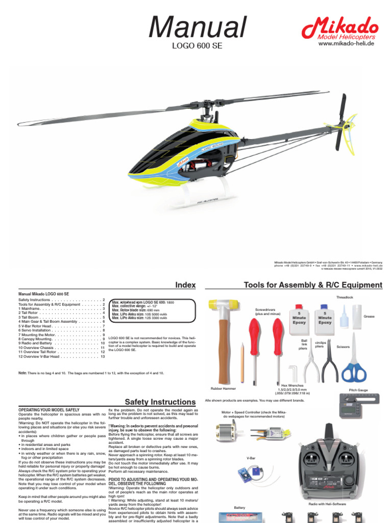 Advanced RC Helicopter Guide | PDF | Helicopter | Gear