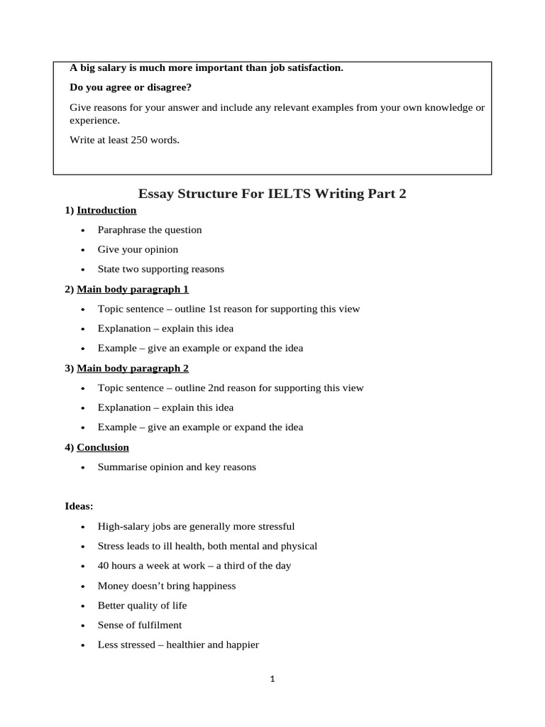 IELTS writing Part 2 | PDF | Reason | Salary