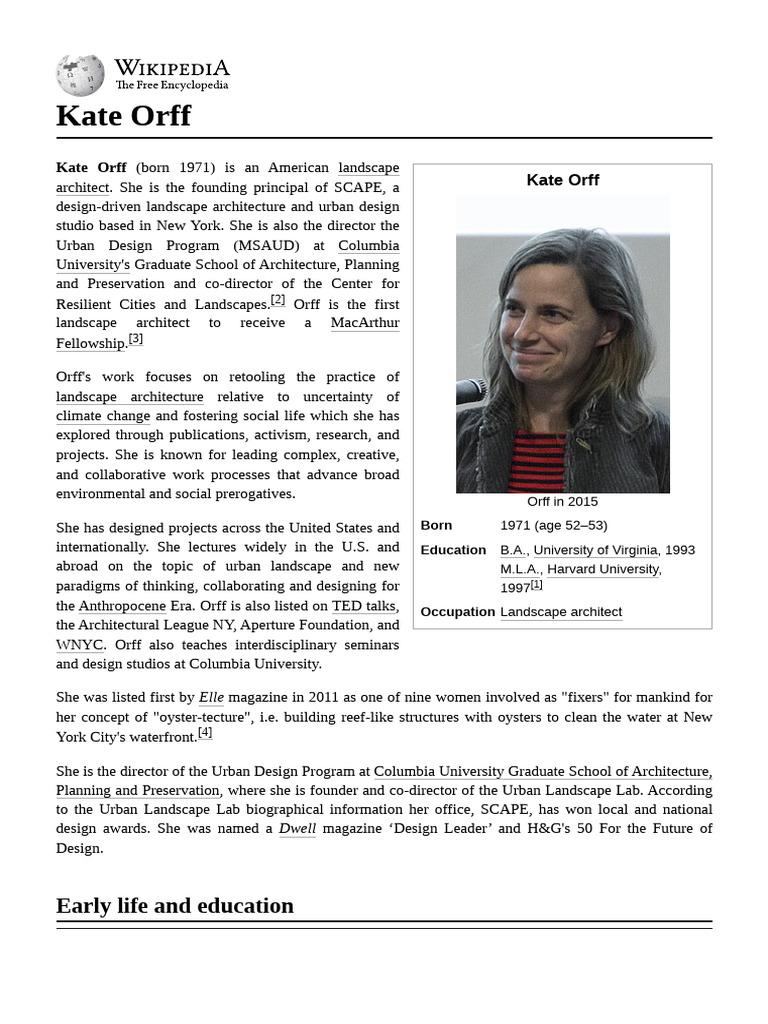 Kate_Orff | PDF | Earth Sciences | Natural Environment