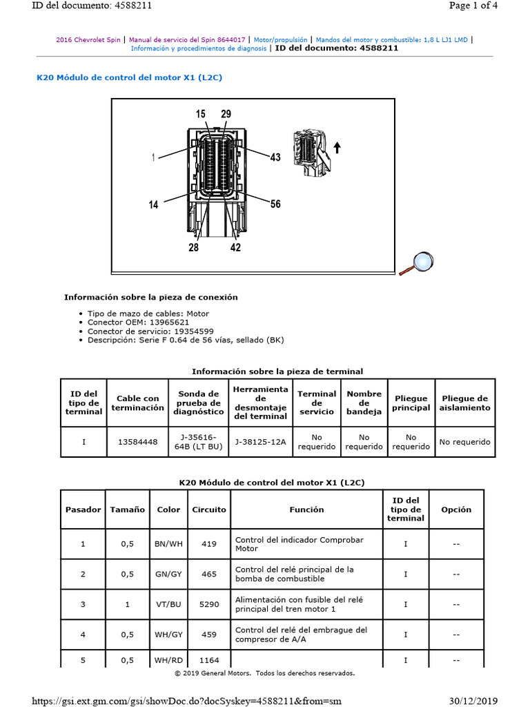 2016 Chevrolet Spin X1 (L2C) | PDF | Bienes manufacturados