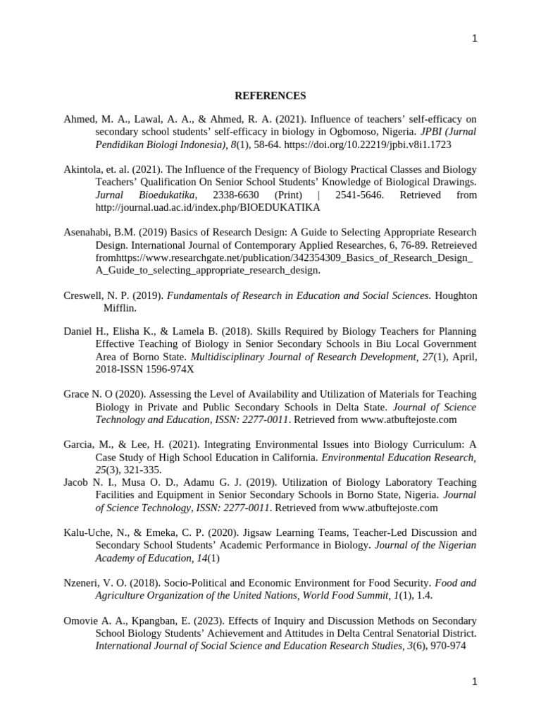 Chidinma References | PDF | Science | Cognition