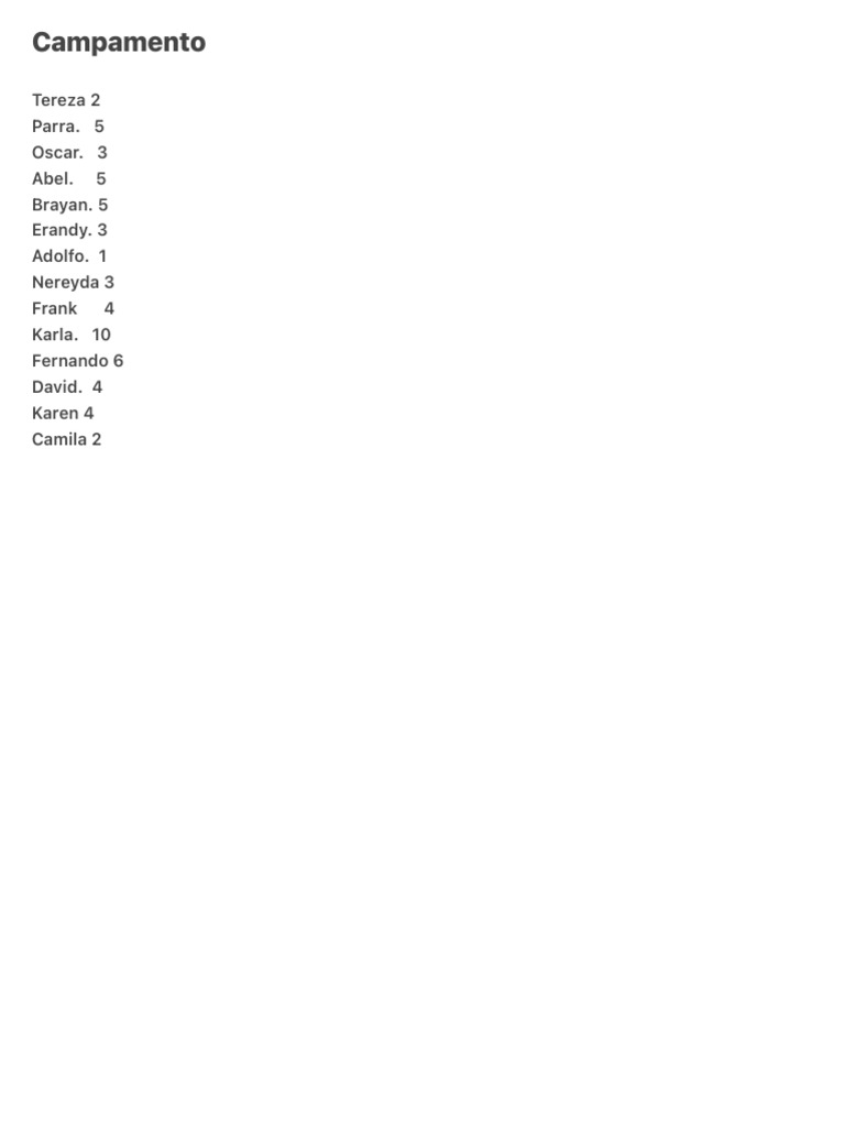 Campamento | PDF