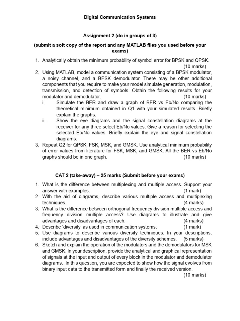dcs.cat.assgn.2 | PDF | Modulation | Electrical Engineering