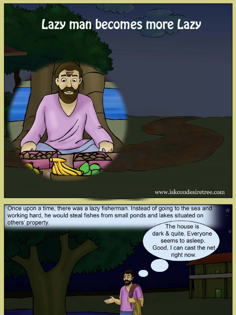 Comics-4-6 Years, 7-9 Years, 10-14 Years - Lazy Man Becomes More Lazy | PDF