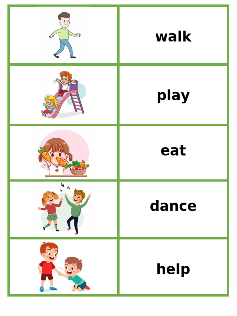 Memory Game - Verbs 2 | PDF