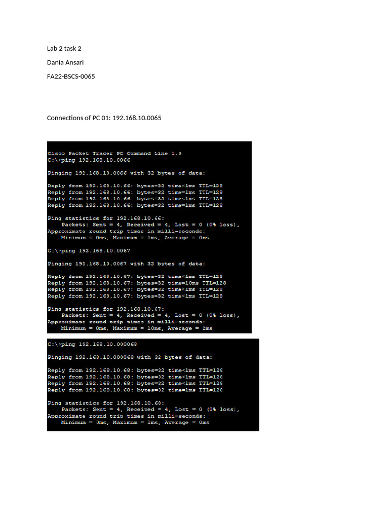 Fa22-Bscs-0065 Lab 2 Task 2 | PDF