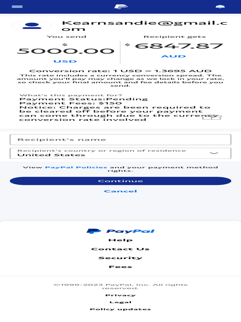 PayPal Send Money Preview 6 | PDF