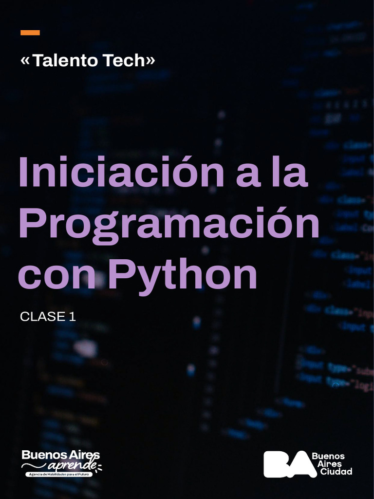 Inicial-PYTHON - CLASE - 01 - Compressed | PDF | Algoritmos | Lenguaje de programación
