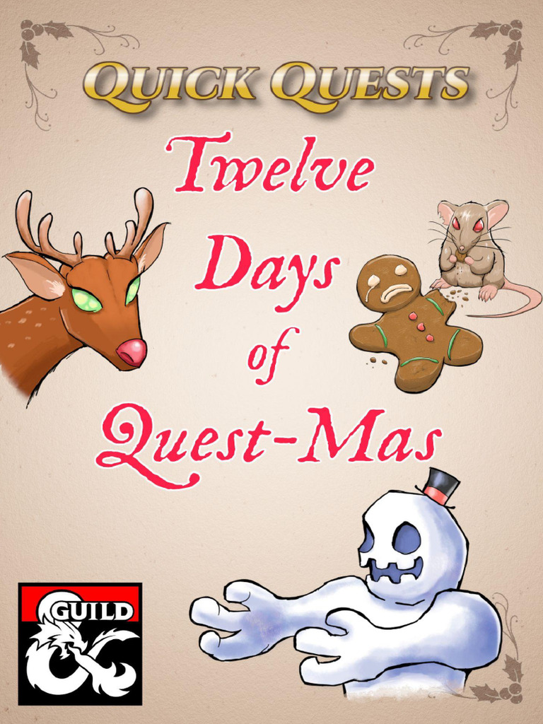3500764-Quick Quests 12 Days of Quest-Mas | PDF | Wizards Of The Coast | Dungeons & Dragons