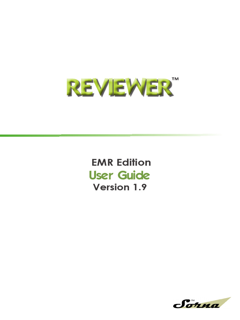 Reviewer EMR User Guide | PDF | Button (Computing) | Proprietary Software
