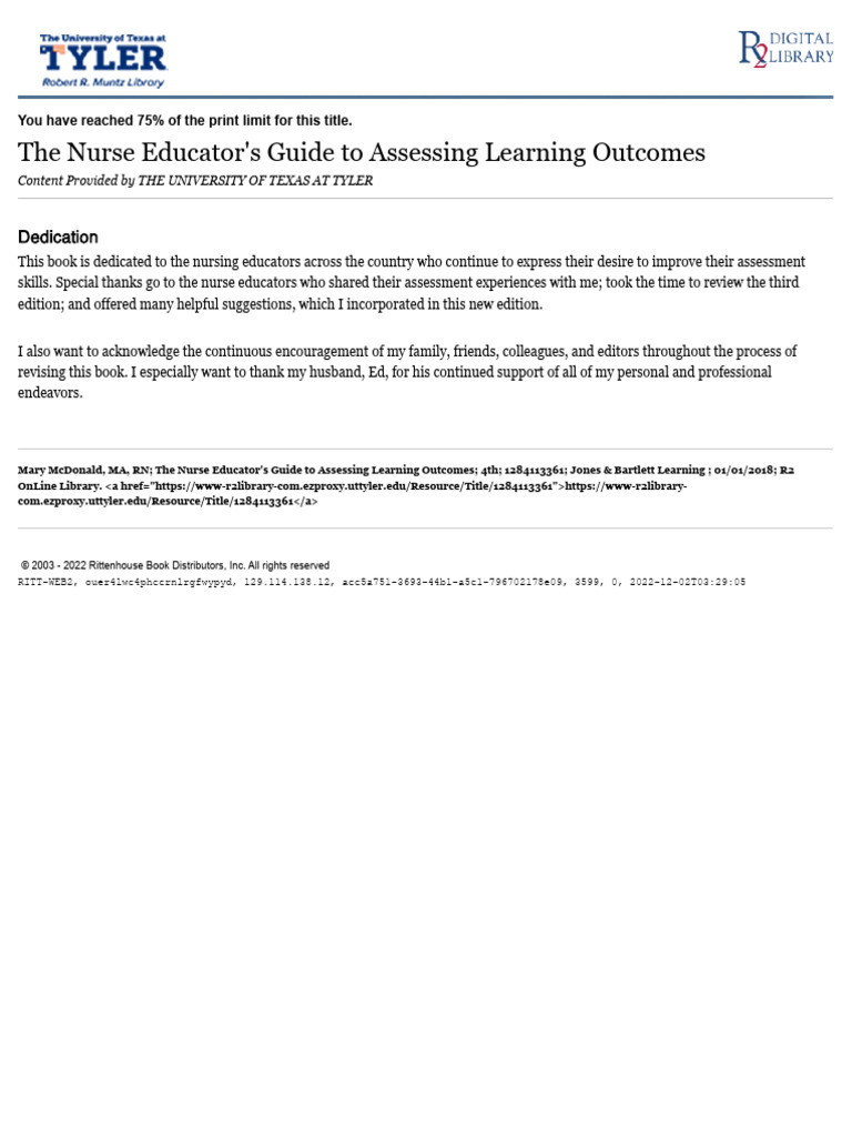 000 - The Nurse Educator's Guide To Assessing Learning Outcomes - R2 ...