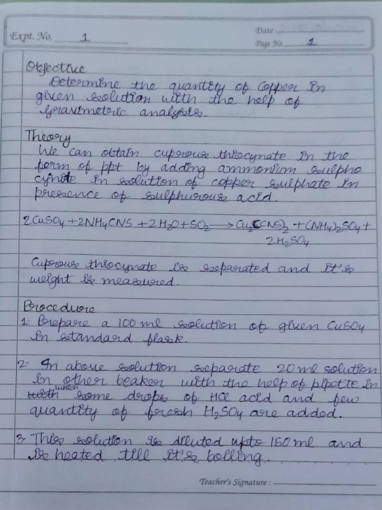 3rd Sem. (Chem) (English Medium) Pract | PDF