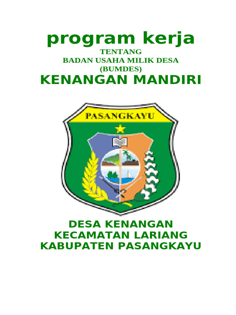 Rencana Program Kerja Bumdes Siamasei | PDF