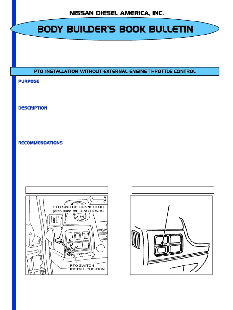 PTO Installation Guide for UD Trucks | PDF | Clutch | Switch