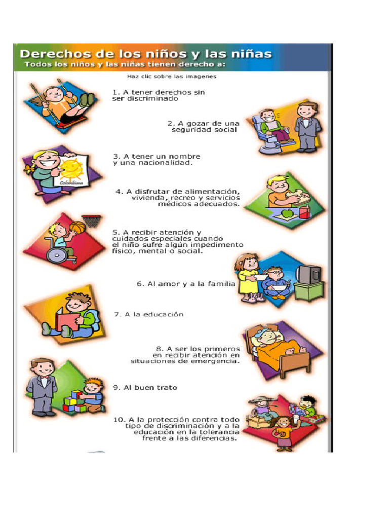 Afiche de Los Derechos Del Niño. | PDF