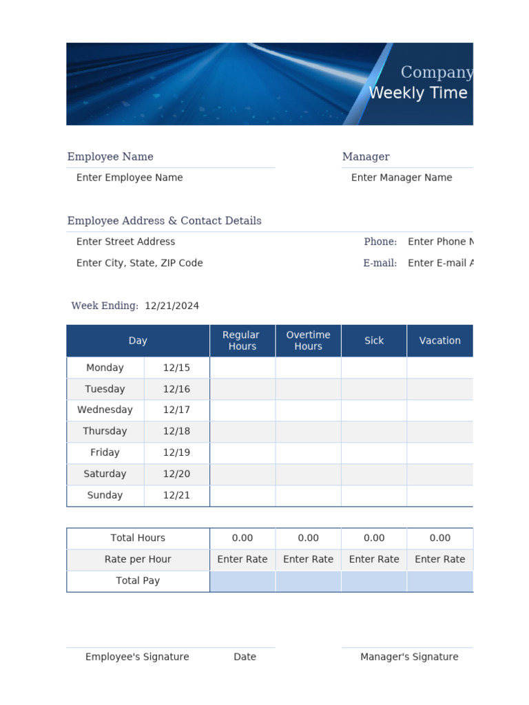 Weekly Time Record Small Business1 | PDF