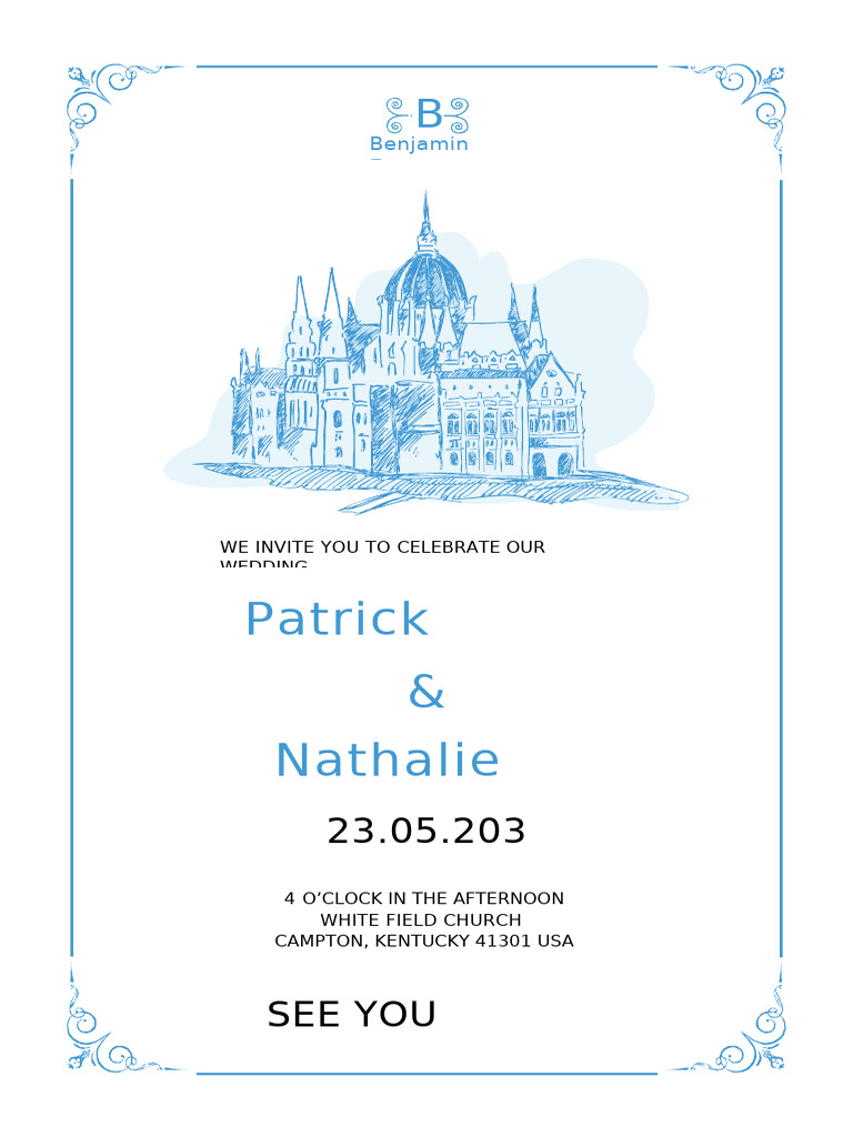 Fairytale Wedding Invitation 4x6 | PDF