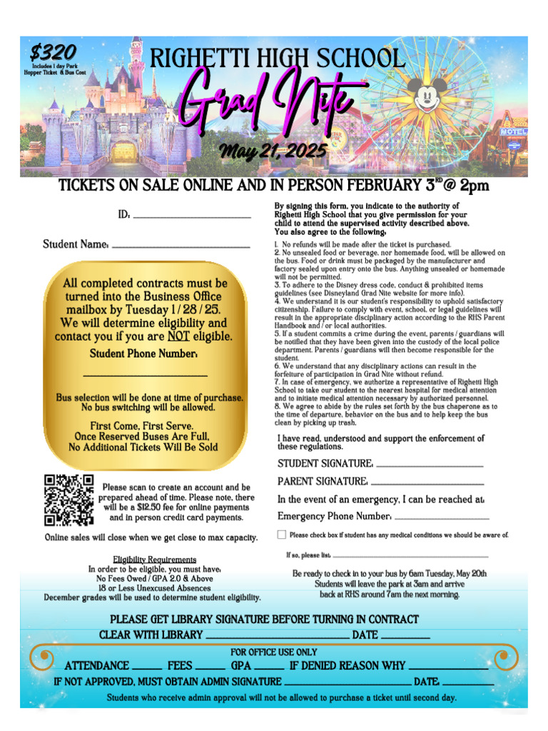 Open Grad Nite Contract 2025 | PDF