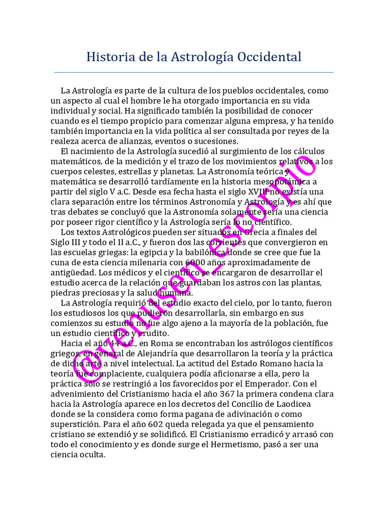 Historia y Evolución de la Astrología | PDF | Astrología | Horóscopo
