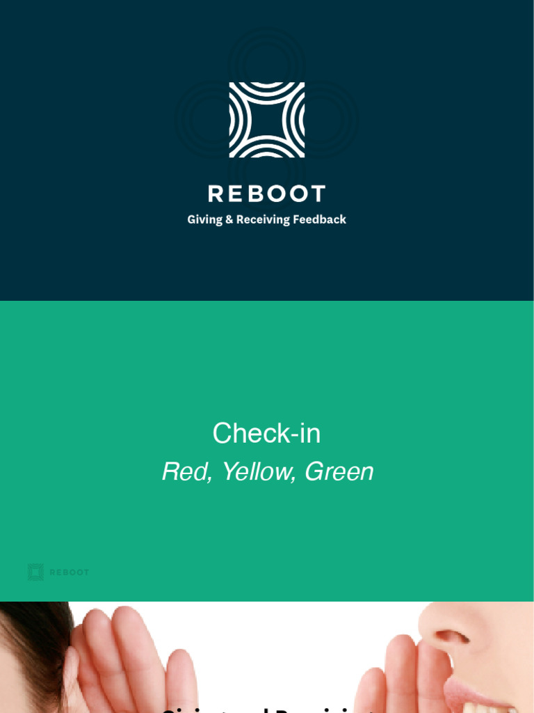 Reboot - Giving and Receiving Feedback | PDF | Mindset | Behavior
