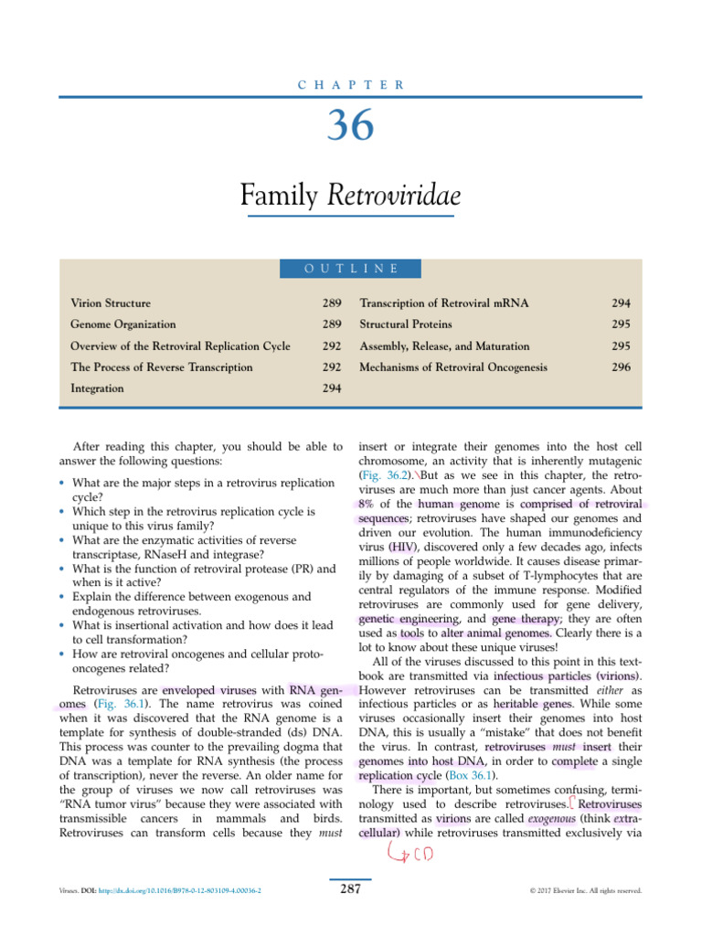 Retroviridiae | PDF | Retrovirus | Reverse Transcriptase