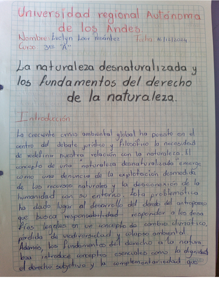 La Naturaleza Desnaturalizada y Los Fundamentos Del Derecho de La ...