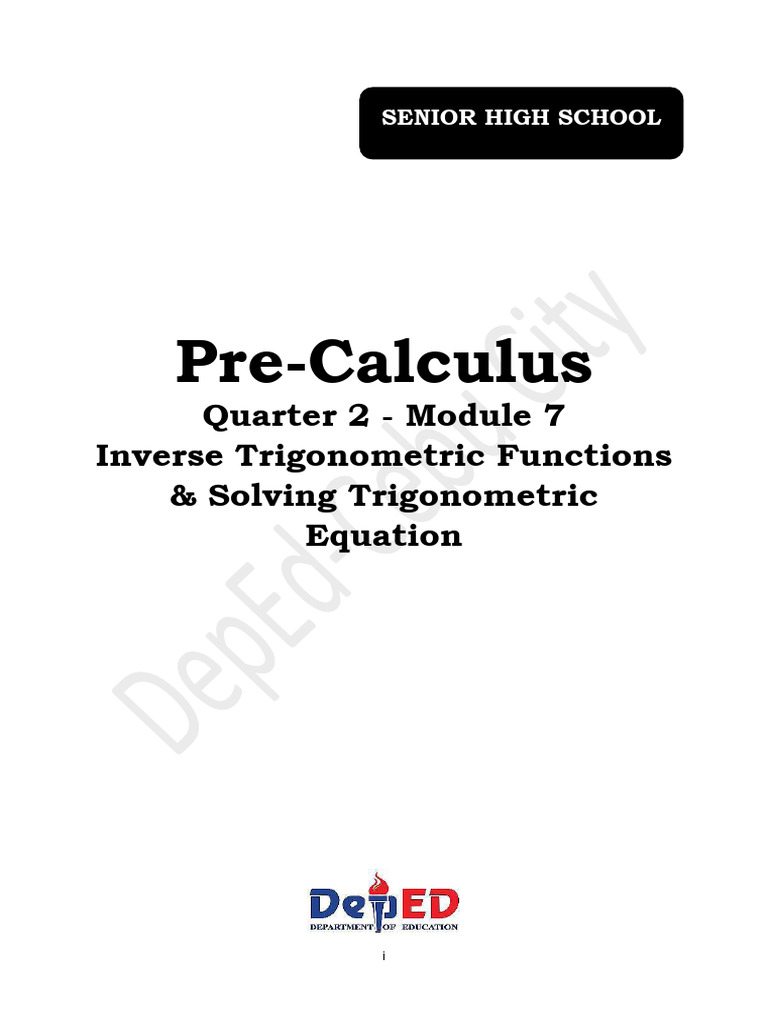 7_Q2-Pre-Calculus | PDF | Function (Mathematics) | Trigonometric Functions 7_Q2-Pre-Calculus | PDF | Function (Mathematics) | Trigonometric Functions