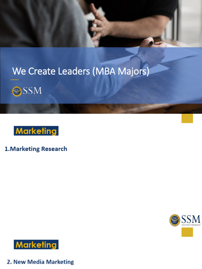 Presentation MBA Majors | PDF | Logistics | Entrepreneurship