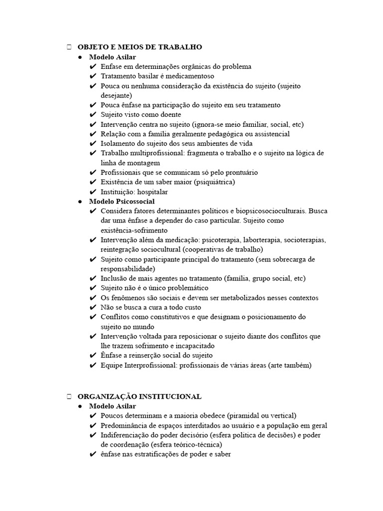 Modelos de Tratamento em Saúde Mental | PDF | Psicologia Social ...